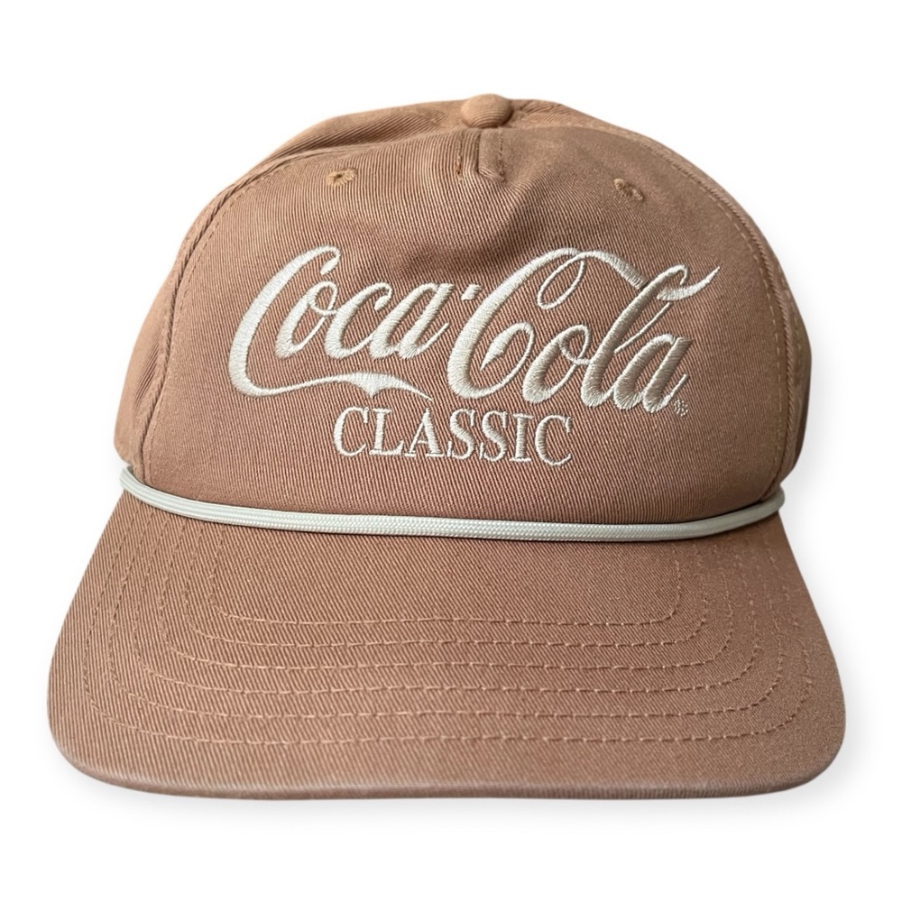 Coca-Cola Classic Cocoa Brown Baseball Cap With White… - Gem